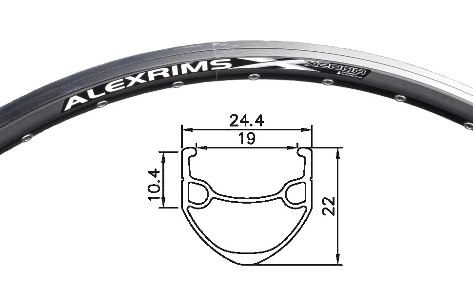 Обід Alex Rims X2000 CSW SSE AV, 26", 36H, чорний - купити в інтернет ...