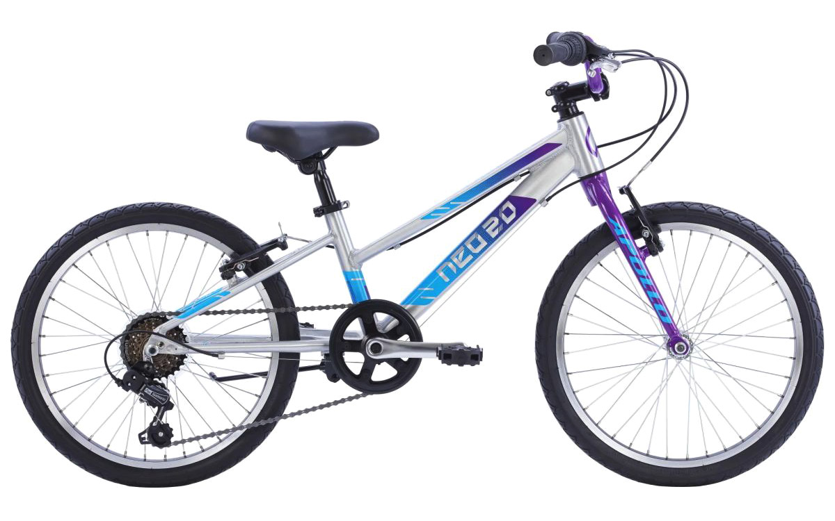 Велосипед 20" Apollo NEO 6s girls Brushed Alloy / Purple / Blue Fade - ціни, відгуки, фото ...