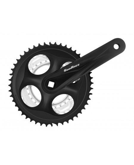 Шатуни SUN RACE FCM300 28/38/48T під квадрат, L175мм, чорний - купити в ...