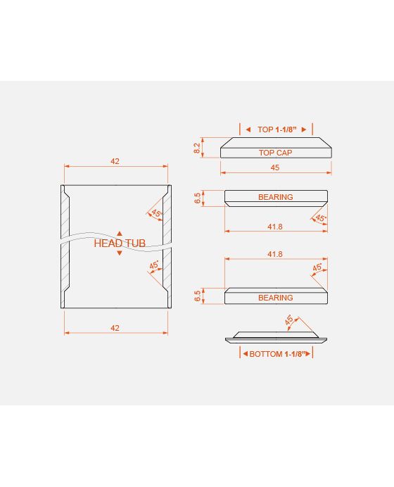 Рульова колонка FireEye IRIS-FIT, CNC чашка з герметичними підшипниками ...